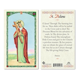 Prayer to - ST Helen Laminated Prayer Cards 2-sided Holy Cards - Etsy