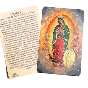 Virgen De Guadalupe Tarjeta De Oración. Our Lady of Guadalupe Prayer Card - Etsy