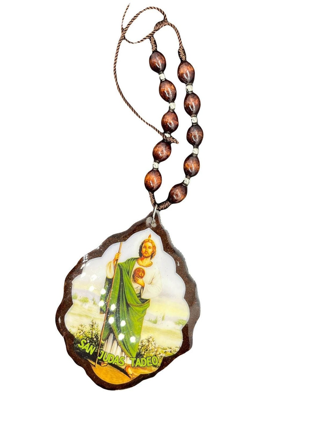 St. Jude Thaddeus Car Charm - 8" Car Decoration & Rearview Mirror ...