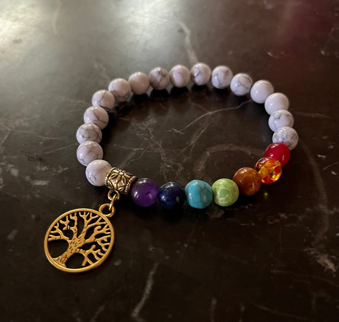 7 Chakras Anti Anxiety With Tree of Life Healing Bracelet Stress Relief ...