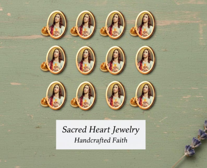 Sagrado Corazón De Jesús (sacred Heart of Jesus) Lapel Pin – Gold Tone ...