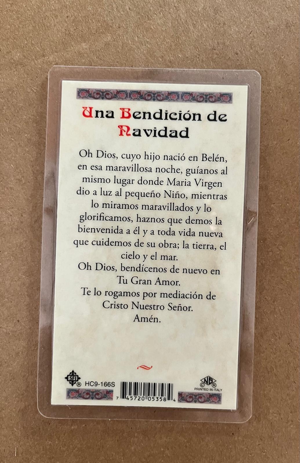 Nativity Scene - Christmas Blessing Laminated Prayer Cards | Una ...