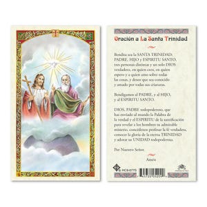 Prayer to - Holy Trinity Laminated Prayer Cards 2-sided Holy Cards - Etsy