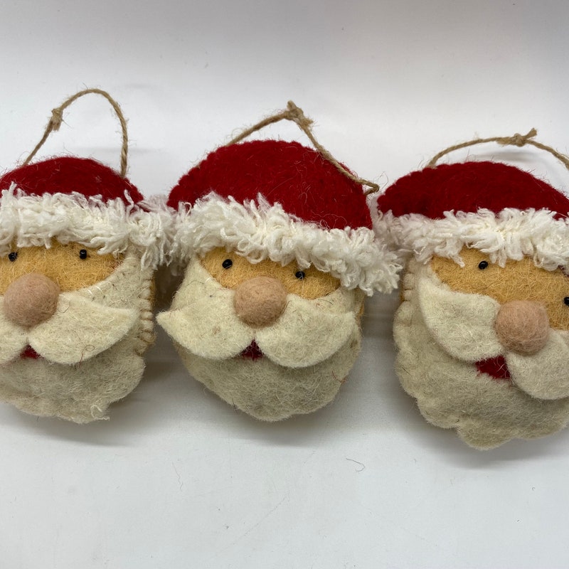 Santa Head Ornament - Etsy