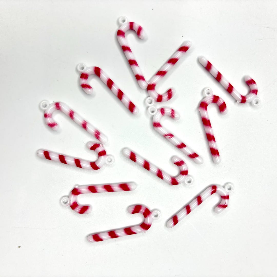 Candy Cane Christmas Craft Supplies: 12 Miniature Holiday Tree ...