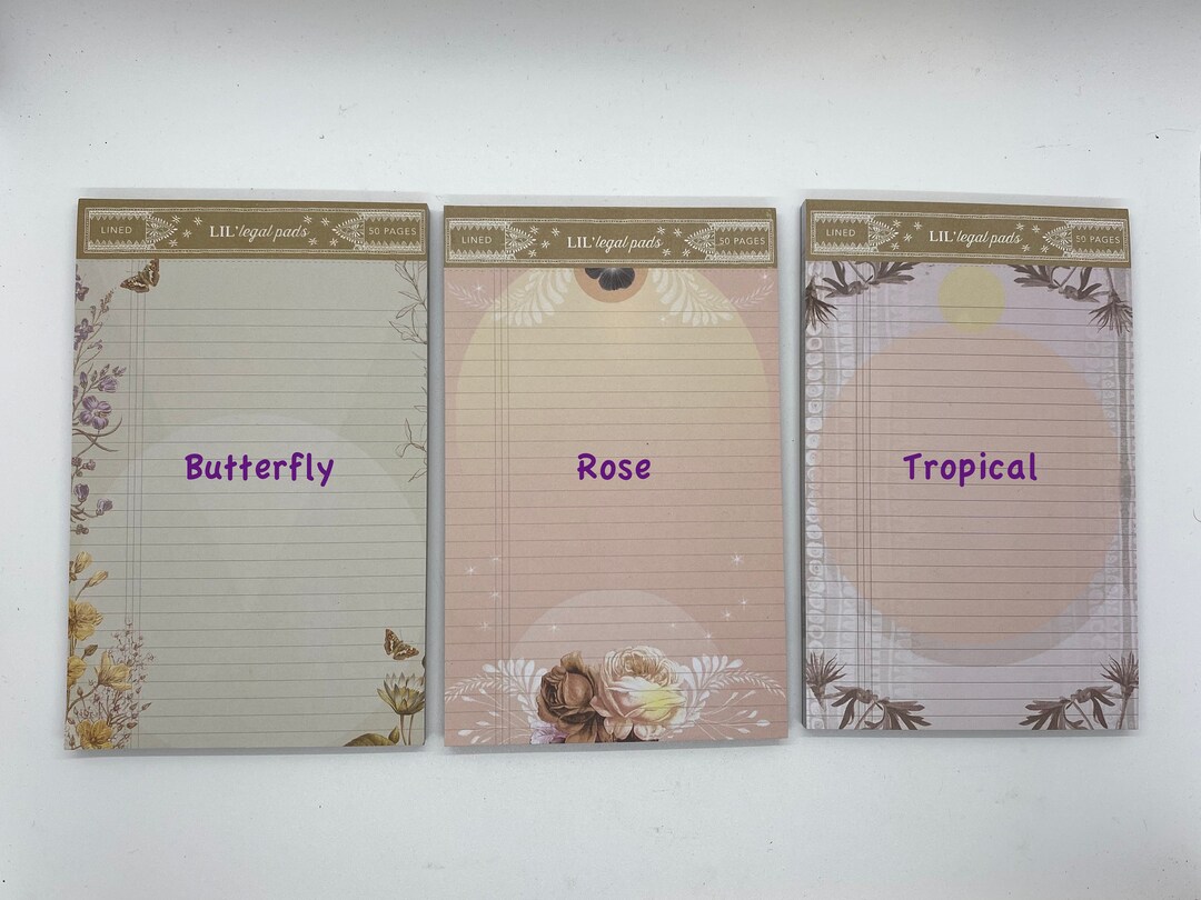 Little Legal Pads Beautifully Printed on Front and Back of Pages 4 X 7 ...