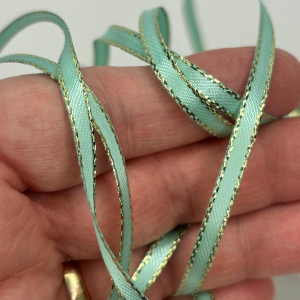 Aqua Satin Ribbon - Etsy