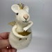 Angel Felt Mouse With Gold Star, Gold Crown and Metal Wings, Fairy ...