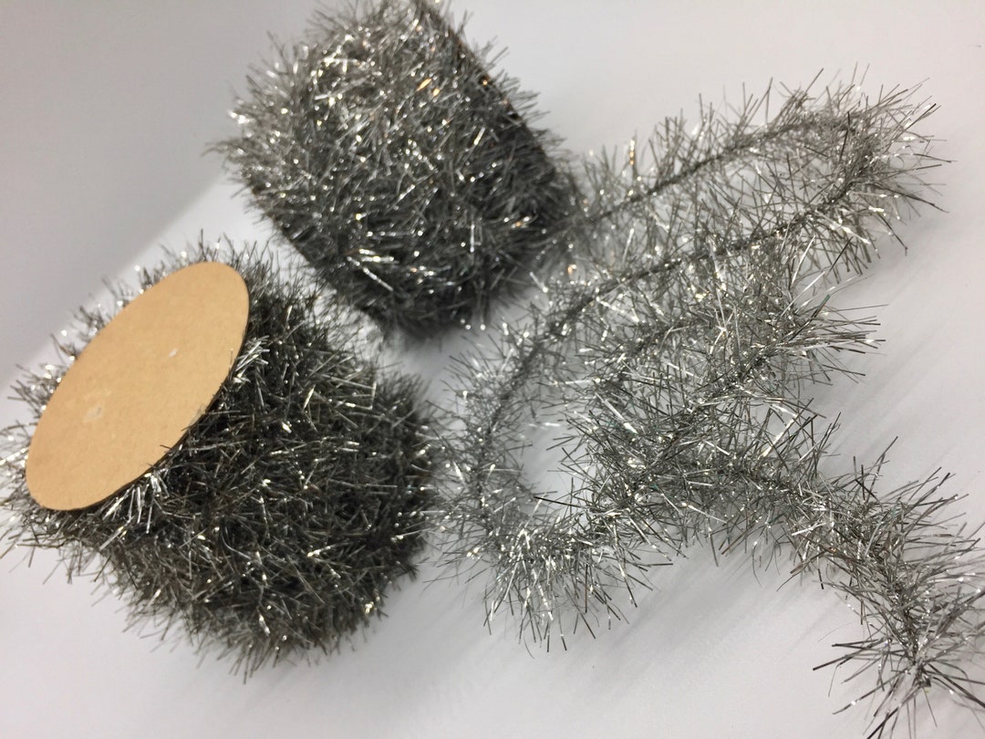 2 Rolls of Aged Silver Tinsel Garland, for a Total of 24 Feet - Etsy