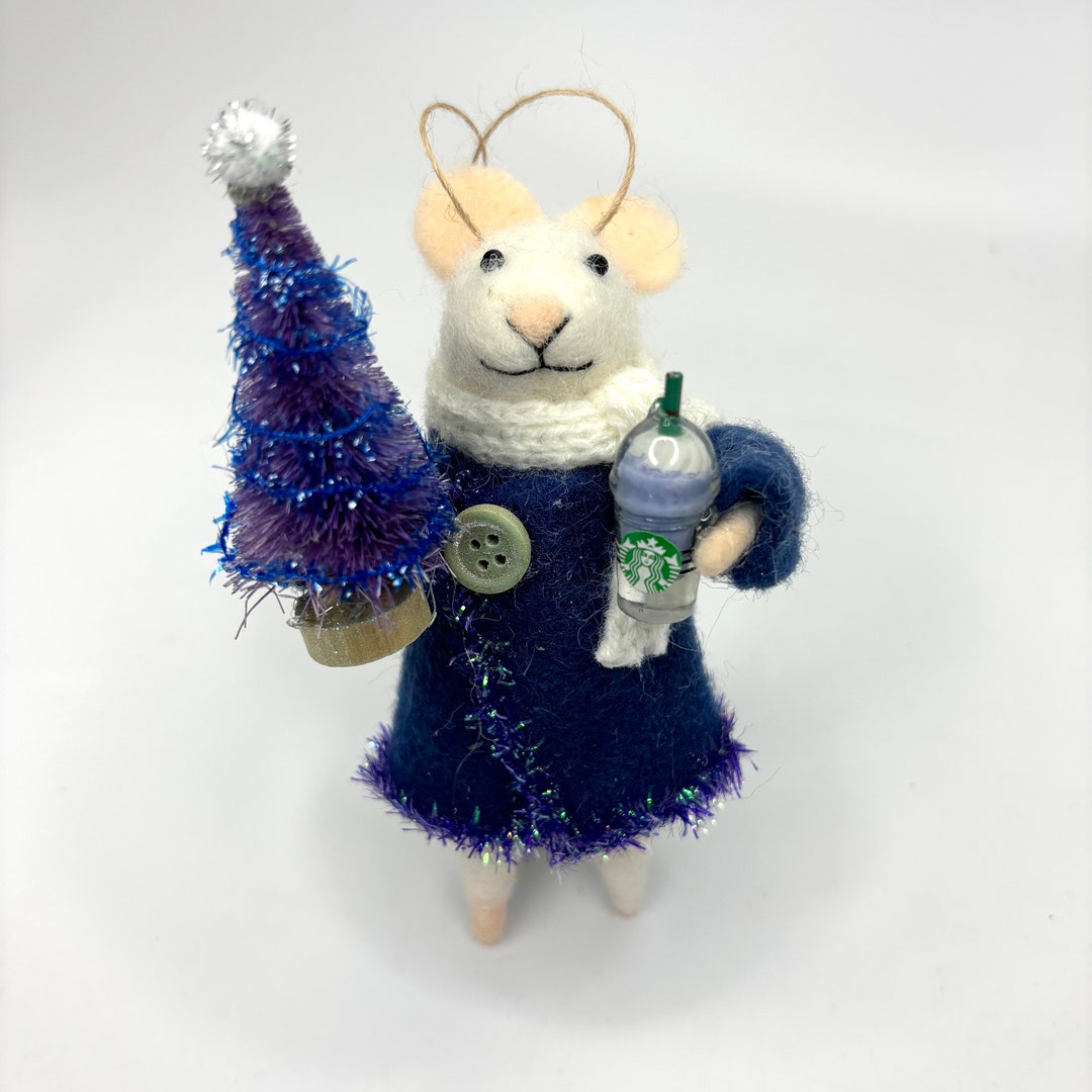 Felt Swiftie Mouse Taylor Swift Fan With Lavender Latte, Purple Tinsel ...