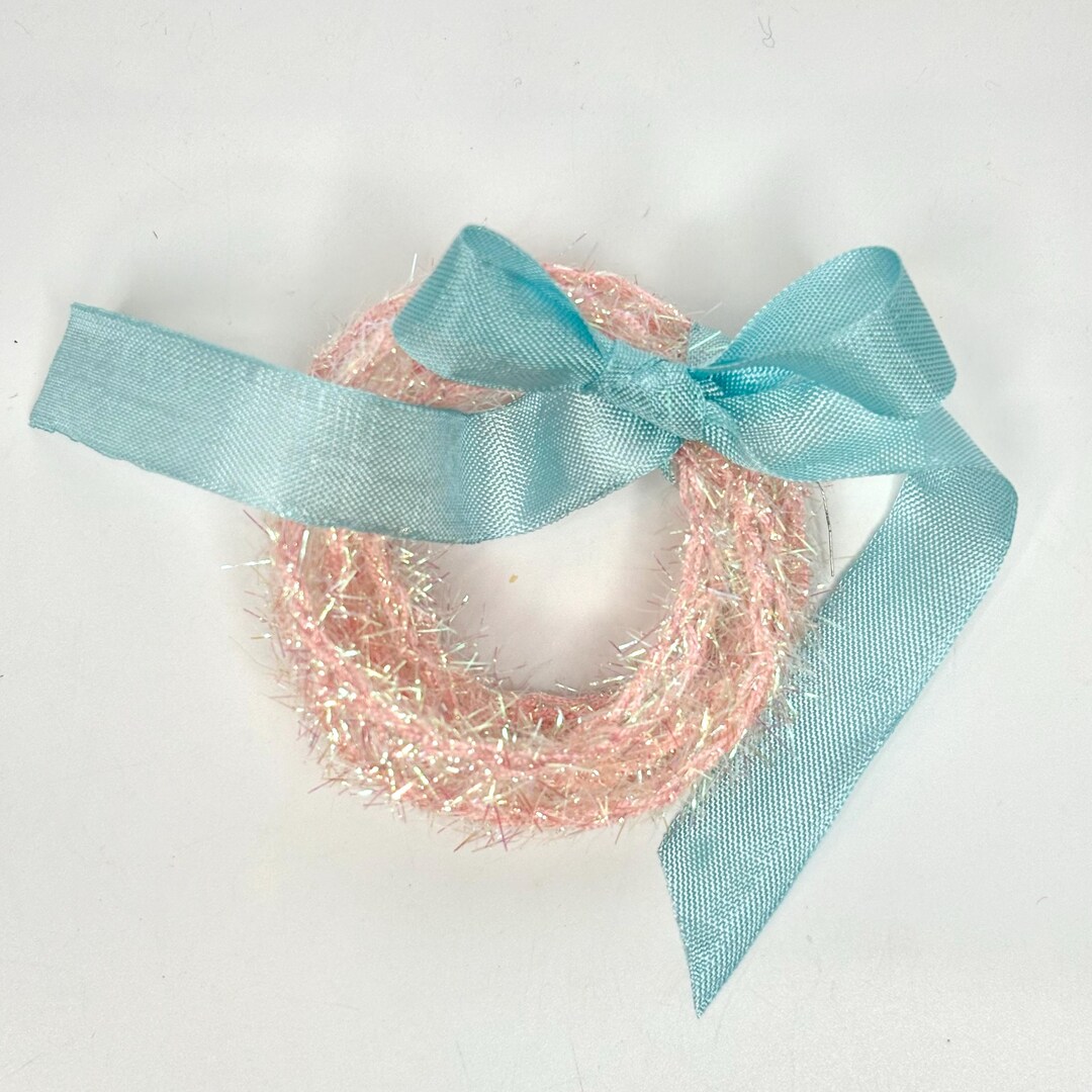 Light Pink Iridescent Rope Tinsel 1/4"garland 1 Yard~gorgeous!! ~tied ...