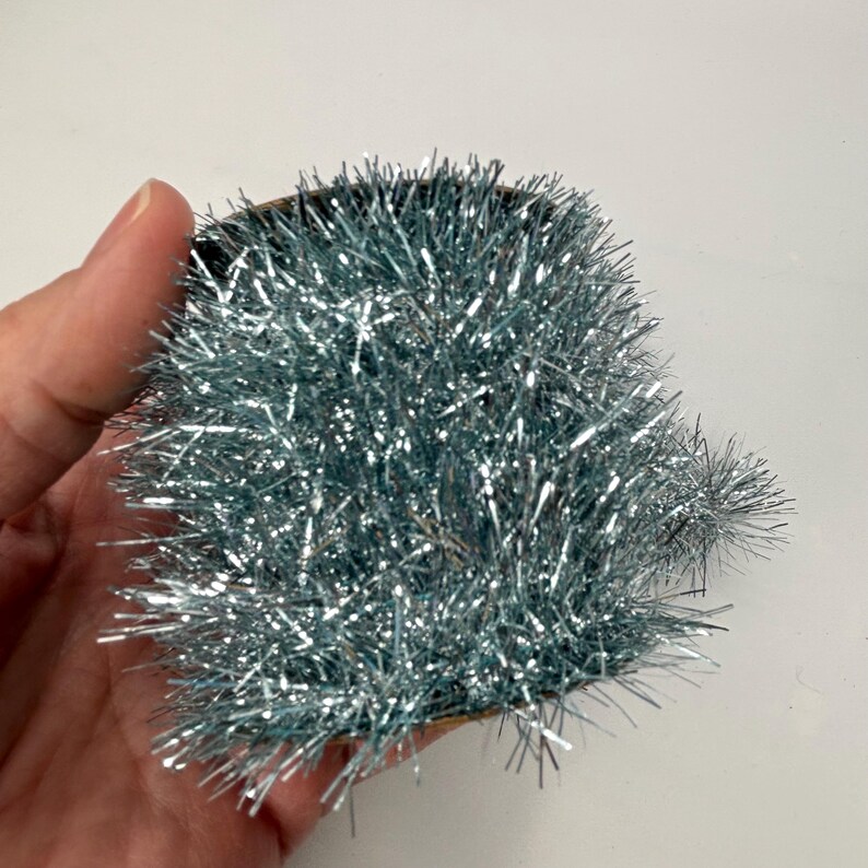 Exclusive Aqua Blue Silver Tinsel Garland: 12 Ft Vintage Style Holiday ...