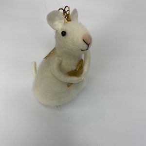 Angel Felt Mouse With Gold Star Gold Crown and Metal Wings - Etsy