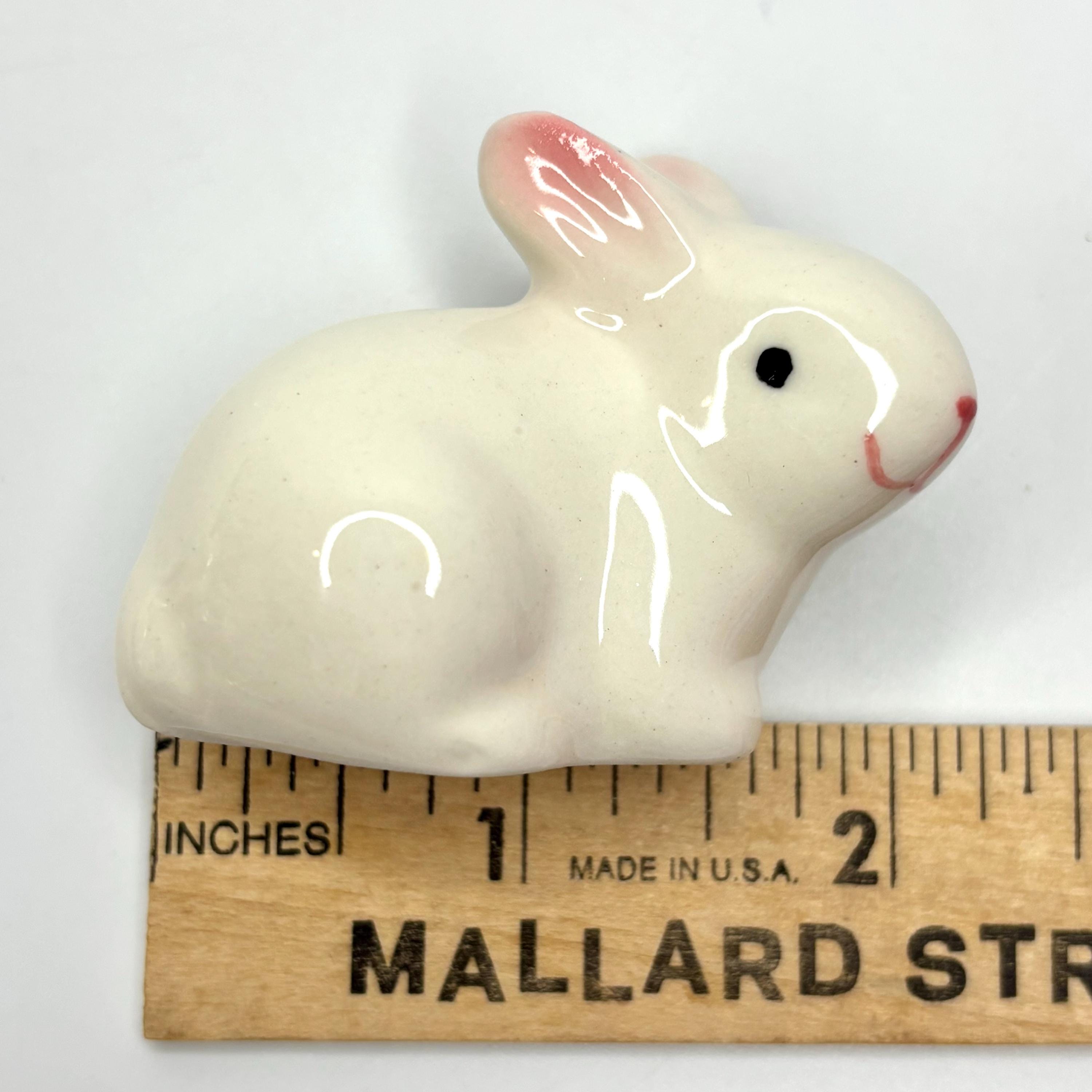 Set of 3 White Ceramic Bunny Rabbits: Spring or Winter Decor - Etsy