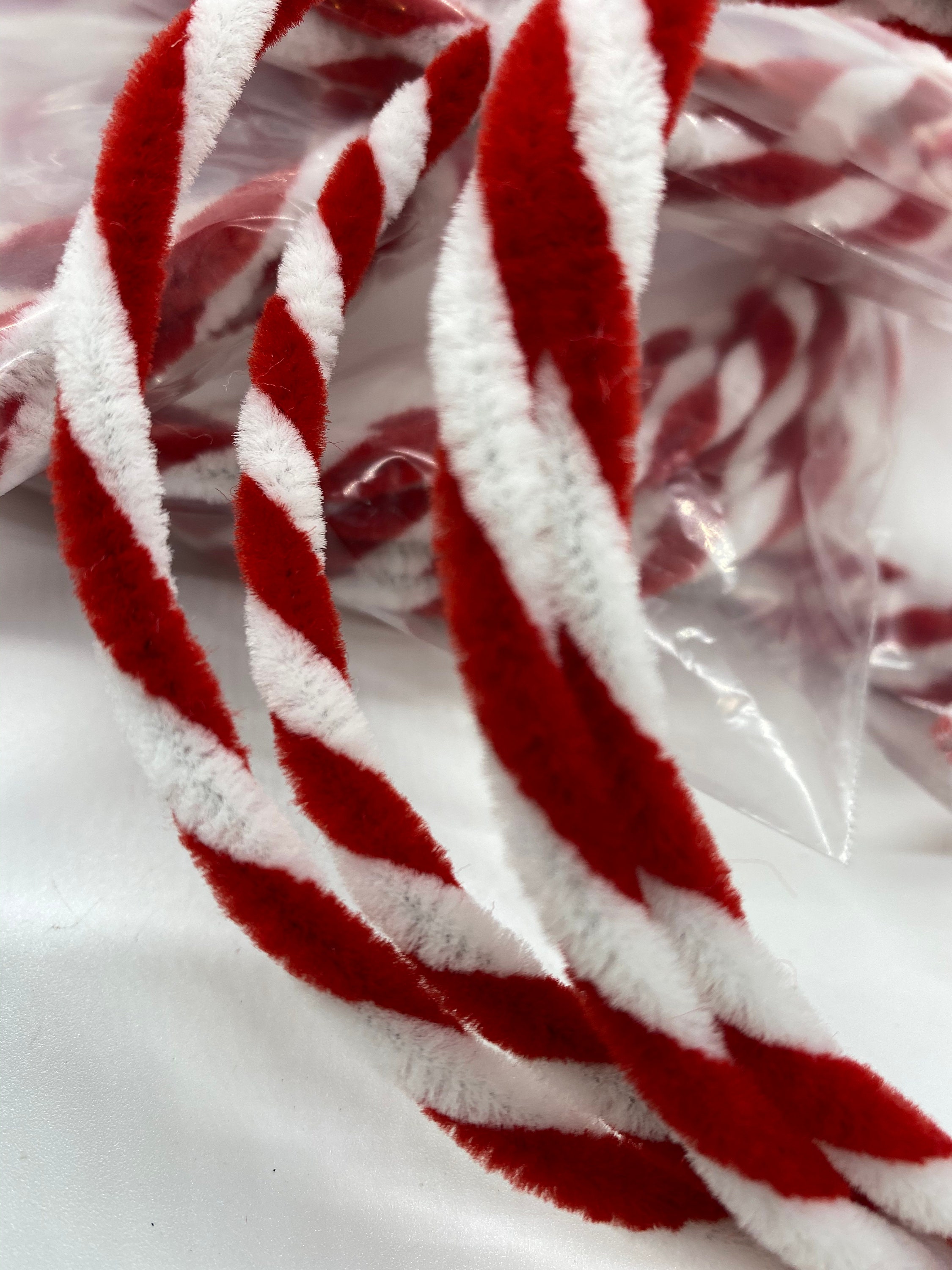 German Vintage Candy Cane Chenille Roping Made in Germany in | Etsy