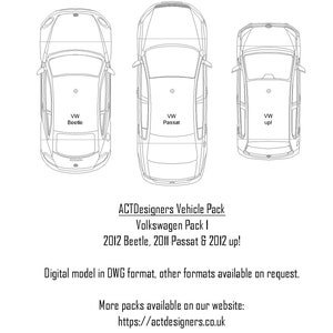 Volkswagen Beetle Passat Golf Up! Scirocco 2D CAD File Autocad DWG ...