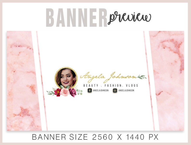 Personalized Youtube Design Beautiful Flowers Template Youtube Banner ...