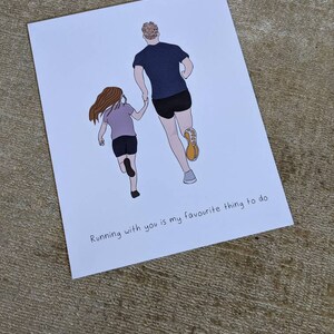 Running With You 10x8 Art Print - Father and Daughter - Father's Day ...