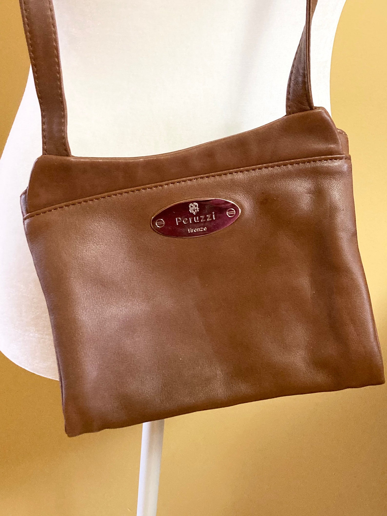 Peruzzi Firenze Crossbody Purse, Leather With Adjustable Strap ...