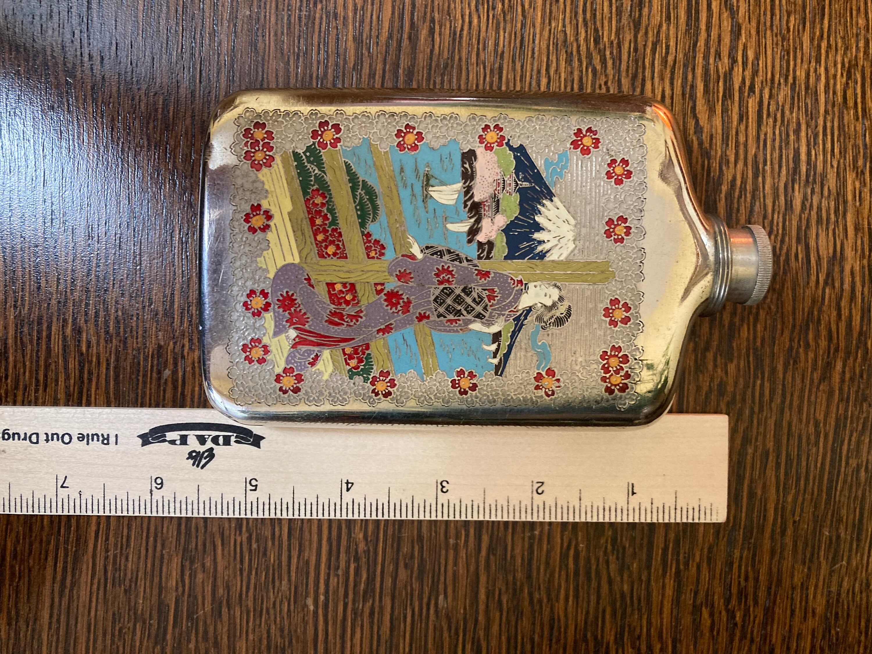 Japanese Enamel Snuff Bottle Flask Geisha Flask - Etsy