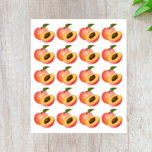Peach Stickers, Fruity Stickers, Fruit Decor Stickers, Planner Stickers ...