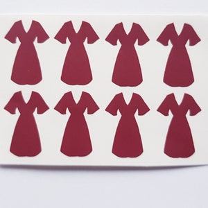 20 Dress Stickers, Dress Decals, Envelope Seals, Party Stickers, Dress ...
