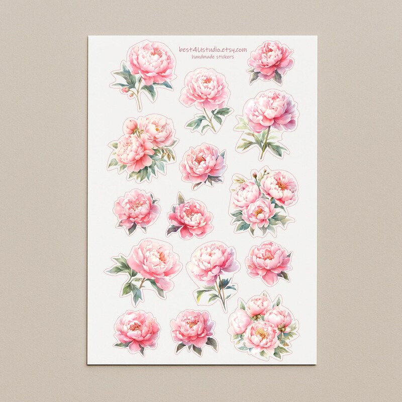 Peonies Stickers - Etsy
