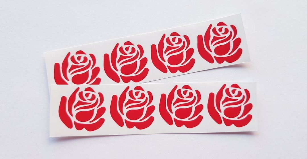 20 Roses Stickers, Flower Decals, Nursery Decor, Wall Decor, Removable ...