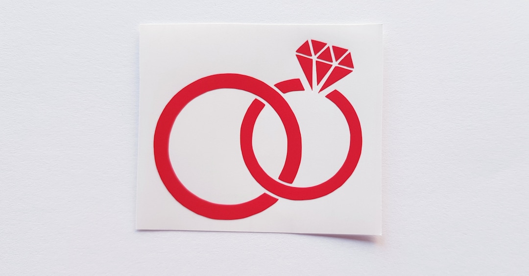 Wedding Engagement Diamond Ring Decal, Wedding Sticker - Etsy
