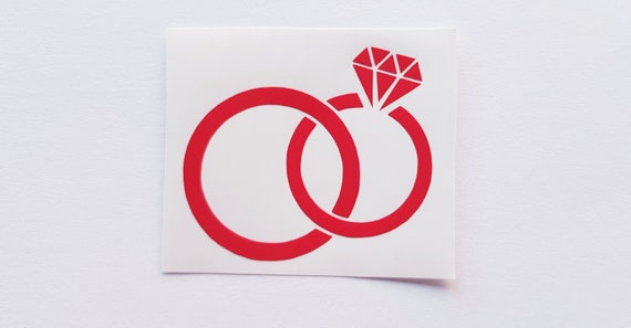 Wedding Engagement Diamond Ring Decal Wedding Sticker - Etsy