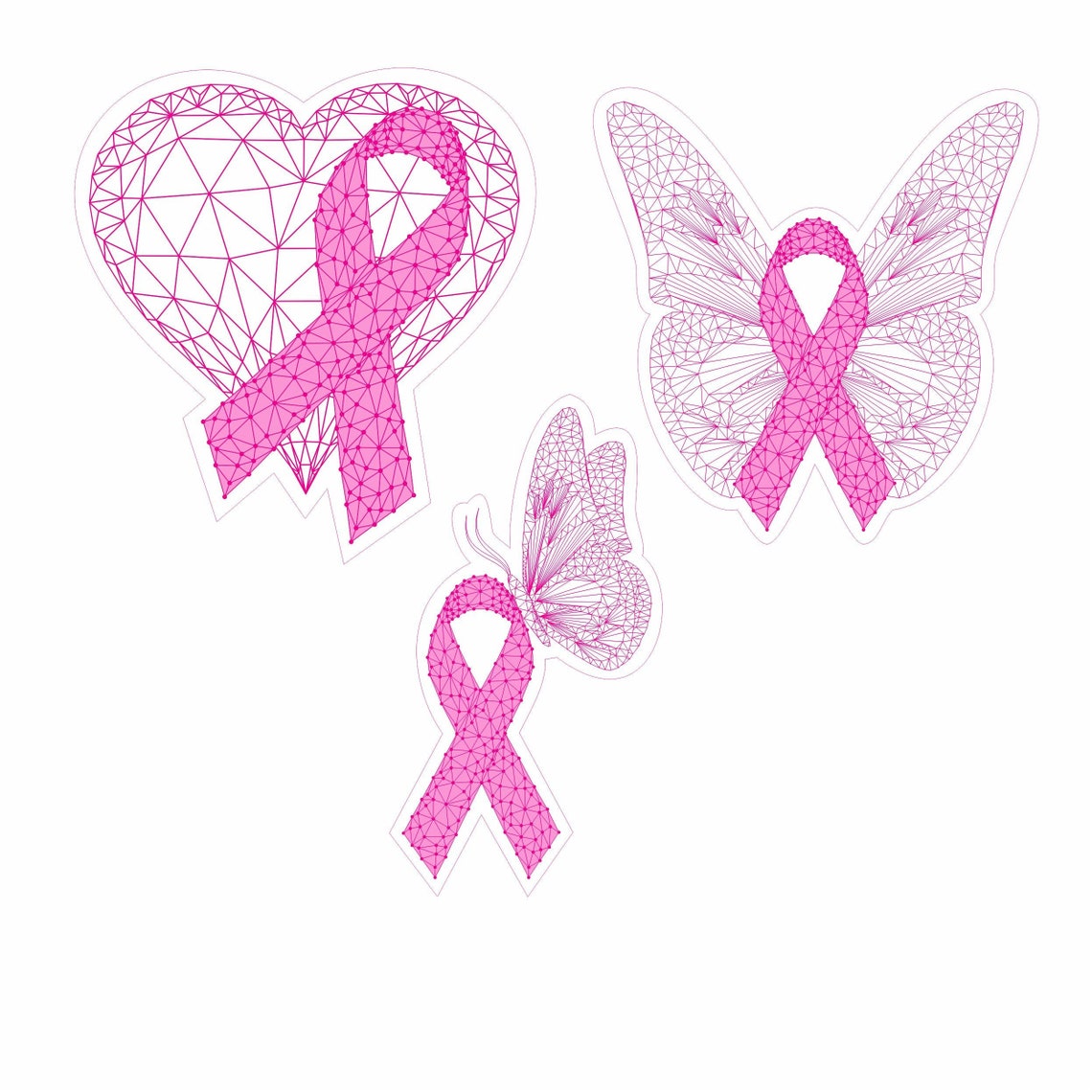 Breast Cancer Sticker Breast Cancer Awareness Stickers Pink - Etsy