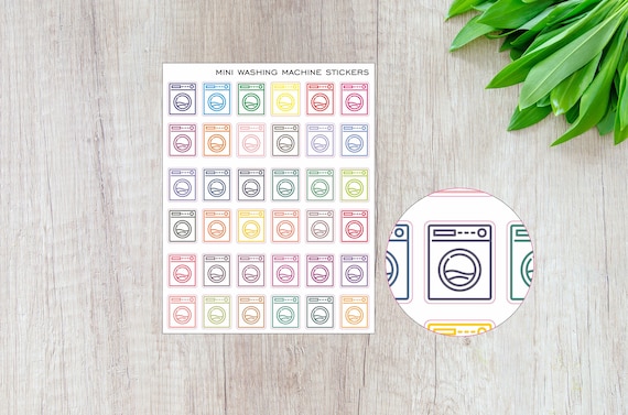 Mini Washing Machine Stickers Icon Stickers Functional | Etsy