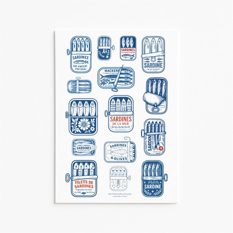 Sardine Can Labels - Etsy UK