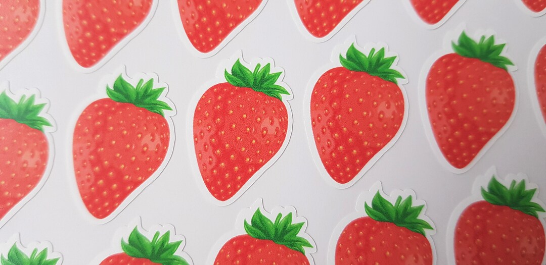 Strawberry Stickers, Berry Stickers, Fruit Decor Stickers, Planner ...