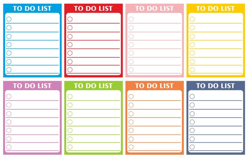 To Do List Planner Boxes Checklist Stickers Lined or Frame - Etsy
