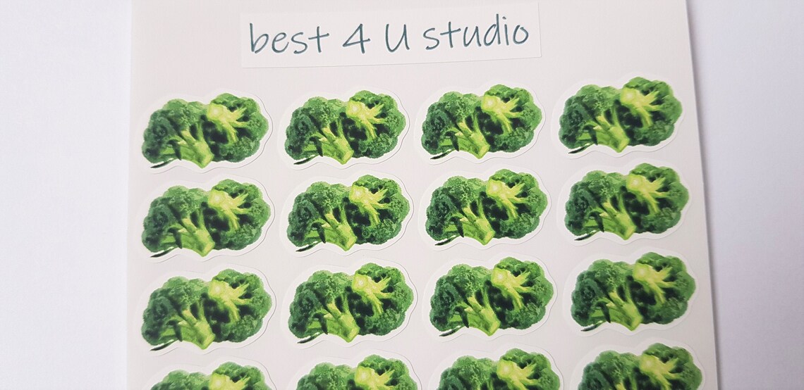 Broccoli Stickers Vegetable Stickers Planner Stickers - Etsy