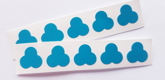 20 Trefoil Stickers Geometric Stickers Gold Envelope Seal | Etsy