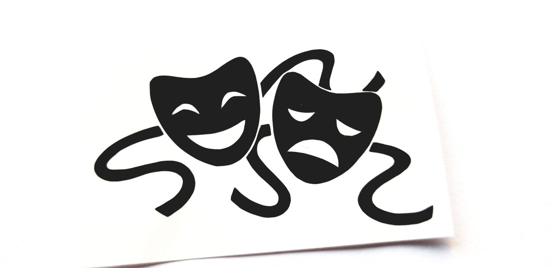 Drama Decal Mask Decal Theatre Decal | Etsy