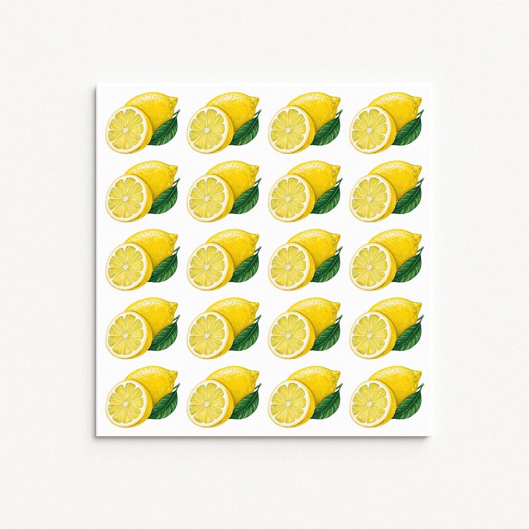 Lemon Vinyl Stickers | Fresh Citrus Fruit Sticker Sheet | Summer ...