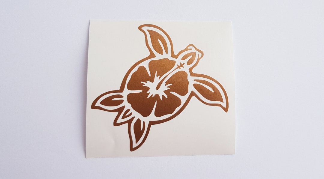 Hibiscus Flower Turtle Decal Turtle Decal Hibiscus Flower - Etsy