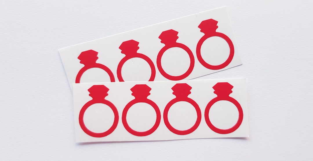 20 Wedding Ring Invitation Seals Stickers - Etsy