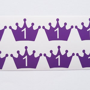 20 Crown Stickers Crown Decals Crown With Number Stickers - Etsy