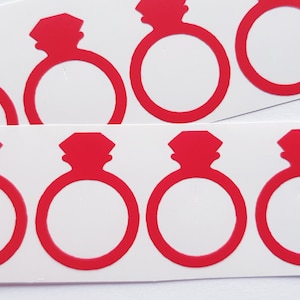 20 Wedding Ring Invitation Seals Stickers - Etsy