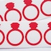 20 Wedding Ring Invitation Seals Stickers - Etsy