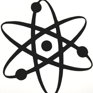Atom Decal Science Wall Decal Proton Vinyl Sticker Decals - Etsy