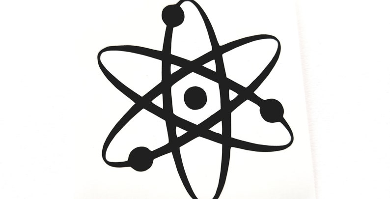 Atom Decal Science Wall Decal Proton Vinyl Sticker Decals | Etsy