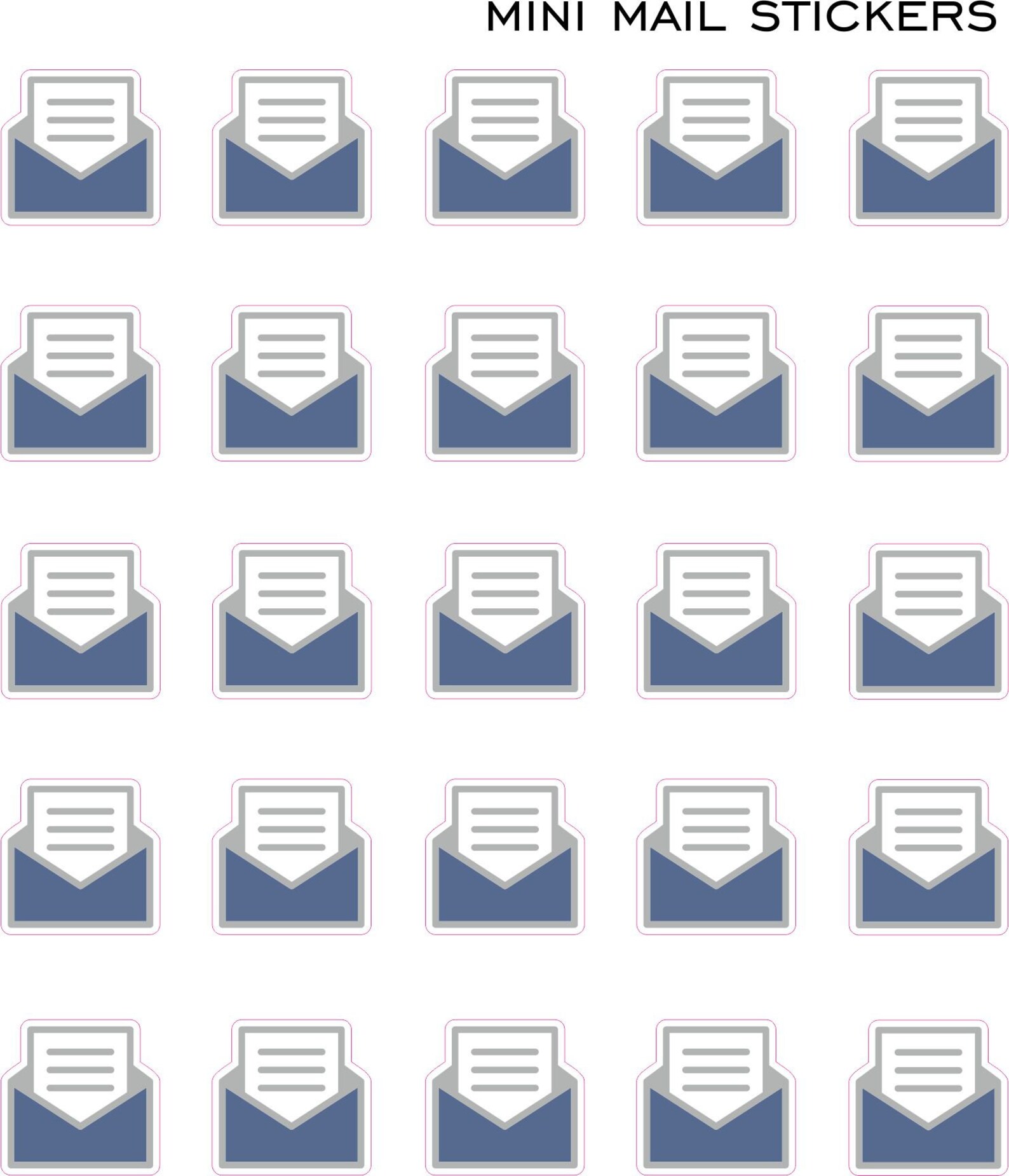 Mini Mail Stickers Icon Stickers Functional Stickers Multi | Etsy