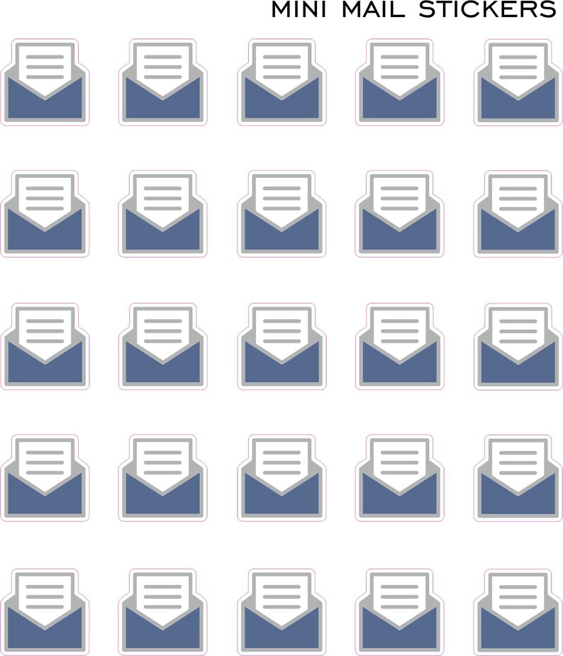 Mini Mail Stickers Icon Stickers Functional Stickers Multi | Etsy