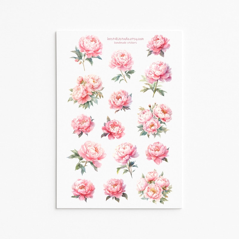 Peonies Stickers - Etsy