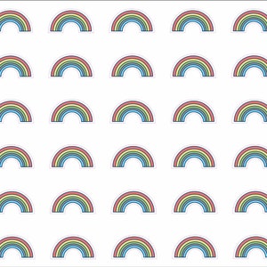 Mini Colorful Rainbow Stickers, Icon Stickers, Functional Stickers ...